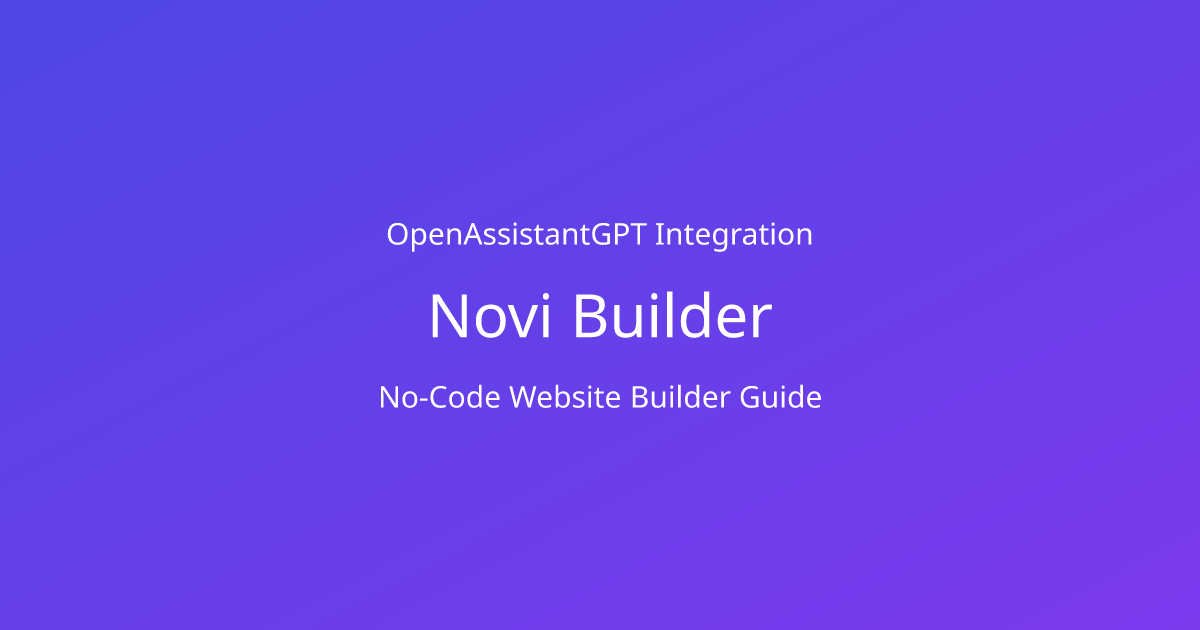 Best Free AI Chatbot to Integrate in Novi Builder with No Code