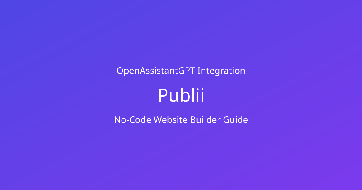 Best Free AI Chatbot to Integrate in Publii with No Code