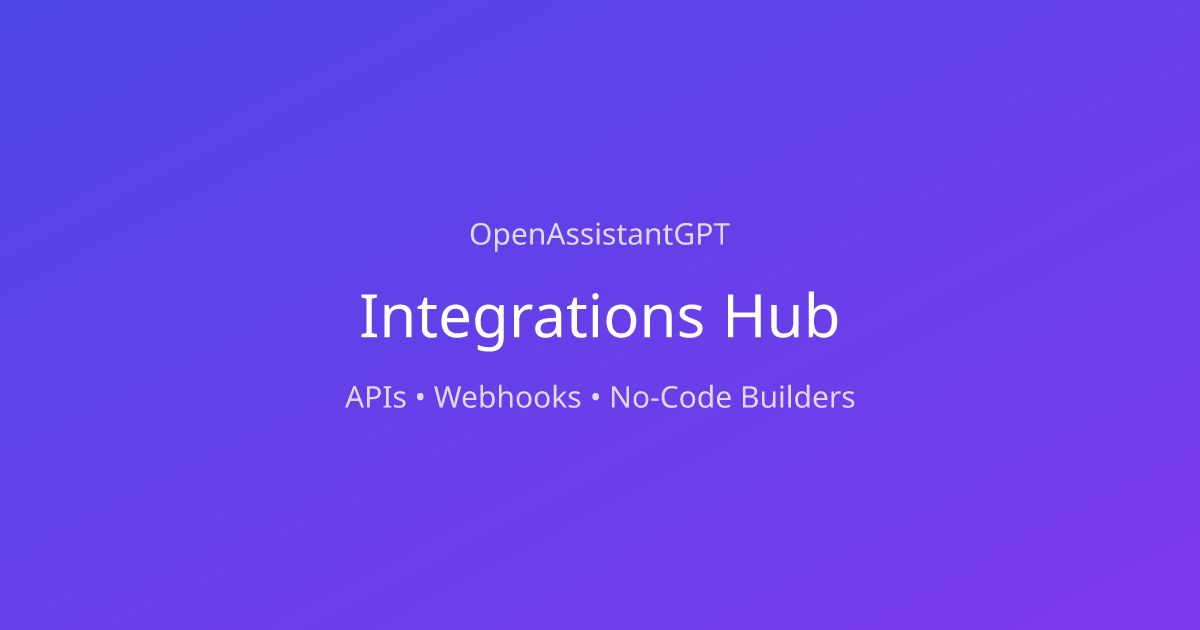 Integrations - OpenAssistantGPT